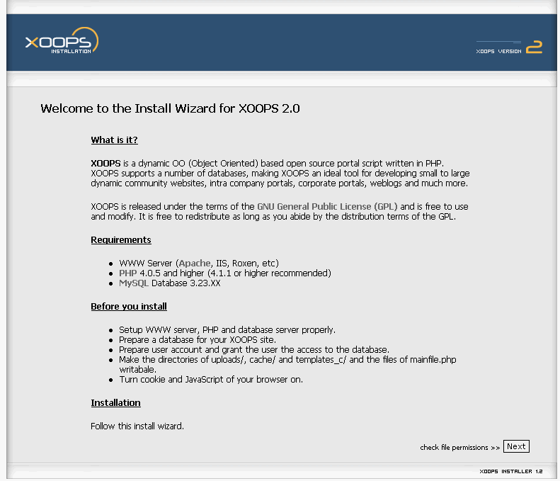 Xoops Install Guide